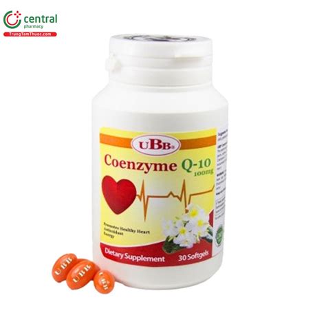 Thuốc Coenzyme Q10 100mg Ubb Hỗ Trợ Sức Khỏe Tim Mạch Chống Oxy Hóa