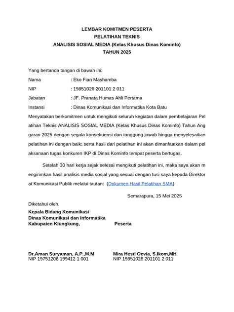 Social Media Analysis Commitment Form Pdf