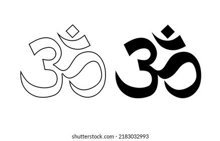 Om Ohm Buddhist Hindu Religions Symbol Stock Vector Royalty Free