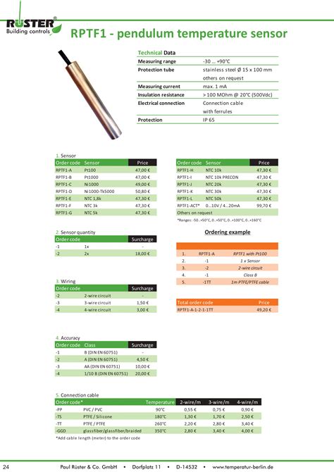 Pendulum Temperature Sensor Temperatur Berlin