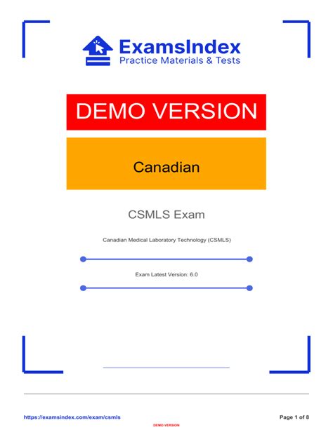 Csmls Exam Practice Questions And Explanations