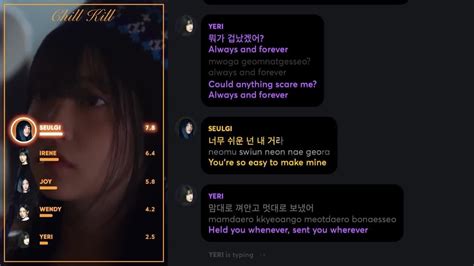 Chill Kill Lyrics Line Distribution Red Velvet با زیرنویس فارسی نماشا