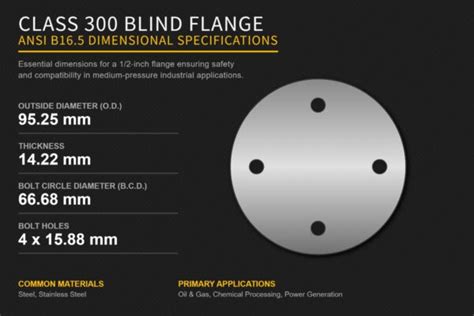 Ansi B165 Class 300 Blind Flange Dimensions Guide Mfg Shop