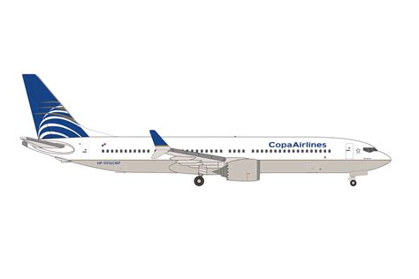 Herpa Wings 537469 Flygplan Copa Airlines Boeing 737 Max 9 Hp 991
