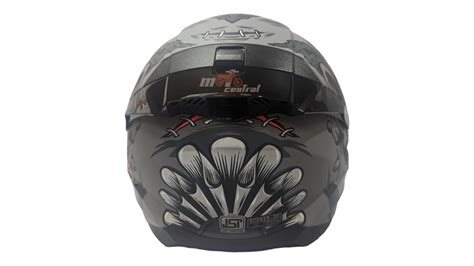 Ls2 Ff802 Flash Monster Black Grey Matt Helmet Moto Central