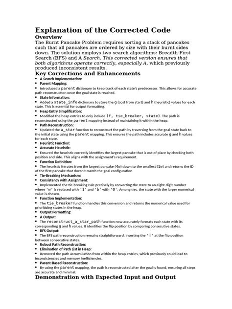 Explanation Of The Corrected Code2 Pdf Algorithms And Data Structures Computer Programming