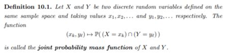 Chapter 10 Several Random Variables Flashcards Quizlet