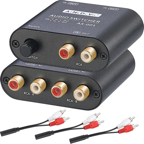Atnedcvh Rca 3 5mm Port 1 In 2 Out 2 In 1 Out Bi