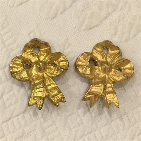 Gold Bow Knobs Etsy