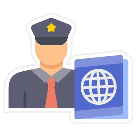 Premium Vector Passport Control Icon