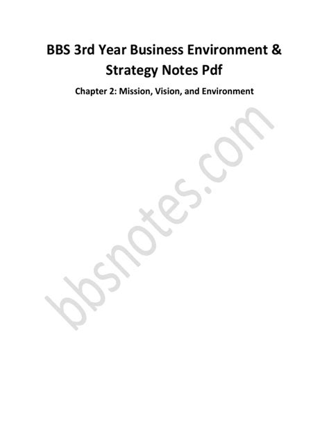 Mission Vision And Environment Pdf