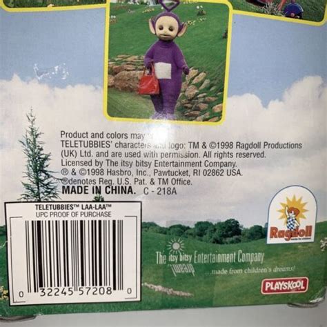 Vintage Pvc Teletubbies Playskool 1998 Laa Laa Tinky Dipsy Green Yellow