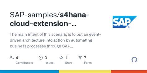 Github Sap Sampless4hana Cloud Extension Process Automation The Main Intent Of This Scenario