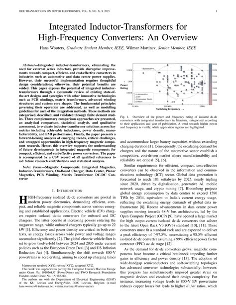 Pdf Integrated Inductor Transformers For High Frequency Converters