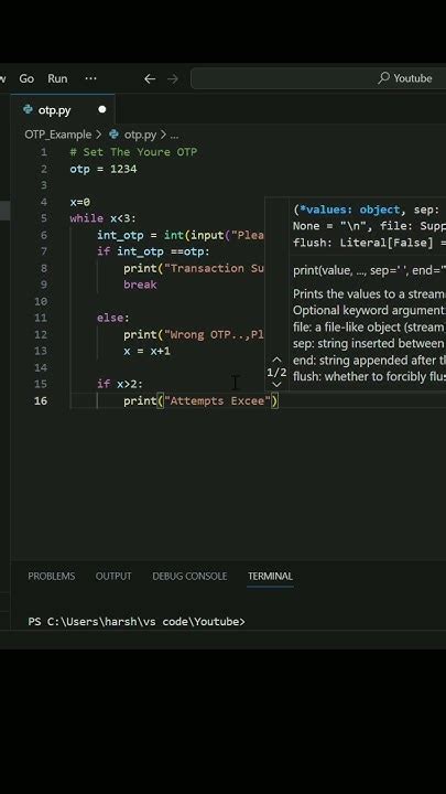 Otp Verification In Python Otppython Otp Youtube