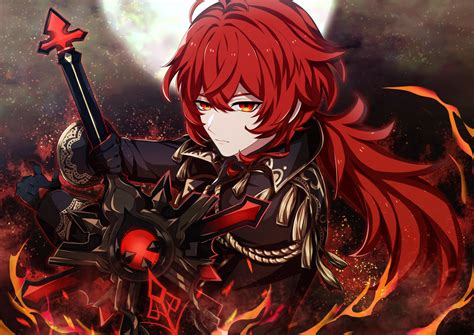 Diluc Genshin Impact Wallpapers Top Free Diluc Genshin Impact
