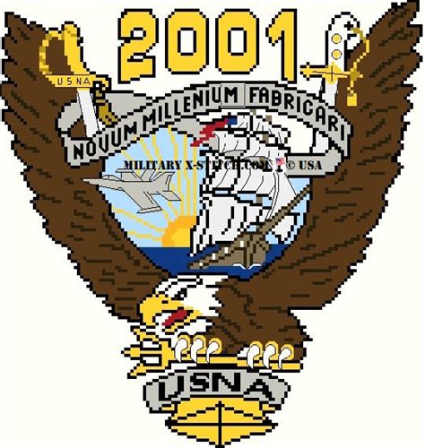Usna Class Crest 2001 Military Xstitch Com