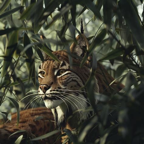A Lynx Stalking Its Prey Premium Ai Generated Image