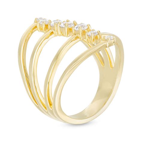 12 Ct Tw Diamond Split Shank Linear Ring In 10k Gold Zales