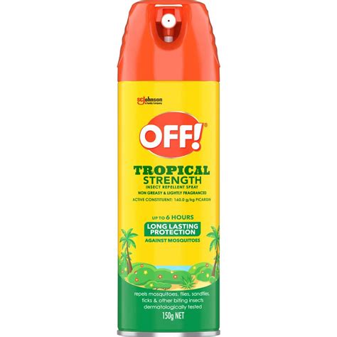 Off Tropical Strength Insect Repellent Aerosol Spray 150g Woolworths