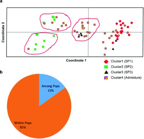 A Principal Coordinate Analysis Of Structure Clusters Showing Four