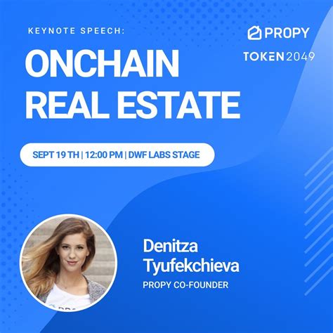 Mark Your Calendars Tomorrow At 12 Pm Propys Co Founder Denitza Tyufekchieva Will Be