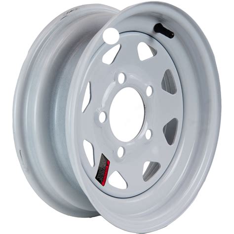 Hi Run Steel Wheel For Highway Trailer Tire Size 12x4 5 4 5 Bolt Holes Qty 5 Model