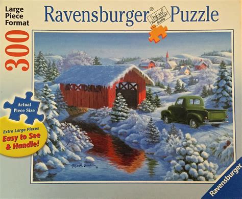 Ravensburger Jigsaw Puzzle Snowy Bridge Winter Scene 300 Extra Large