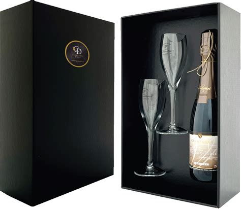 Demi Sec 375ml Single Bottle T Boxed W 2 Glasses Champagne Direct