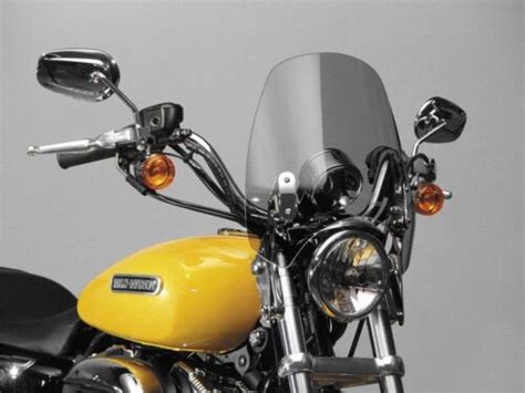 Nat Cycle Gray Deflector Windshield Mount For Harley Dyna Low Rider