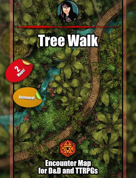 Jungle Tree Walk Animated Battle Map Pack With Foundry Vtt Spooky