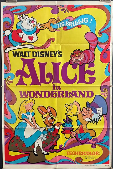 Alice In Wonderland Original Plakat Alice Adventures In Wonderland