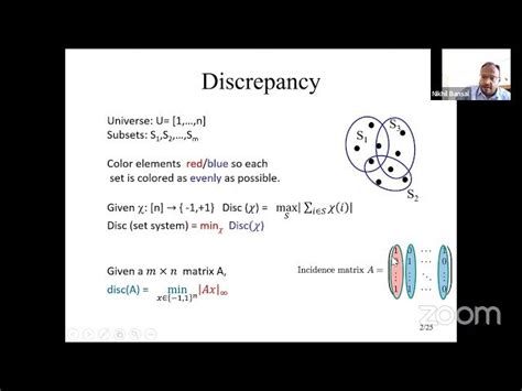 Free Video Algorithmic Aspects Of Discrepancy Theory From