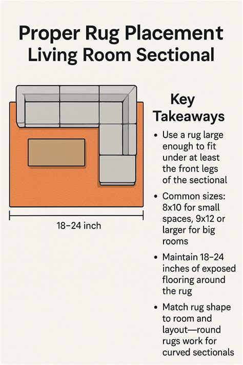 Proper Rug Placement Living Room Sectional