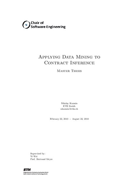 Pdf Applying Data Mining To Contract Inference