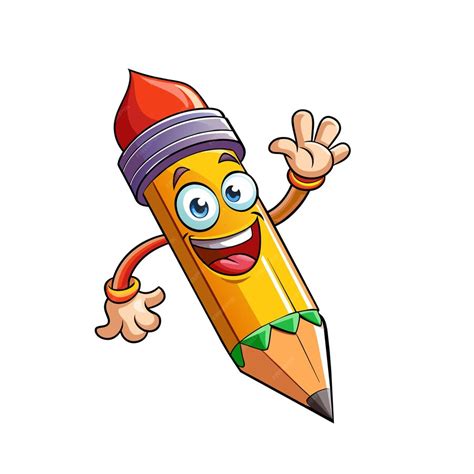 Premium Vector Funny Caute Pencil Art Drawn Caroon Style On White