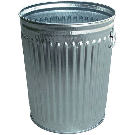 24 Gallon Galvanized Steel Trash Can W Lid Trash Cans Warehouse