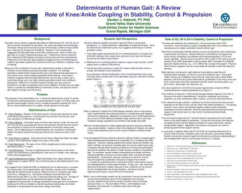 Ppt Determinants Of Human Gait A Review Powerpoint Presentation