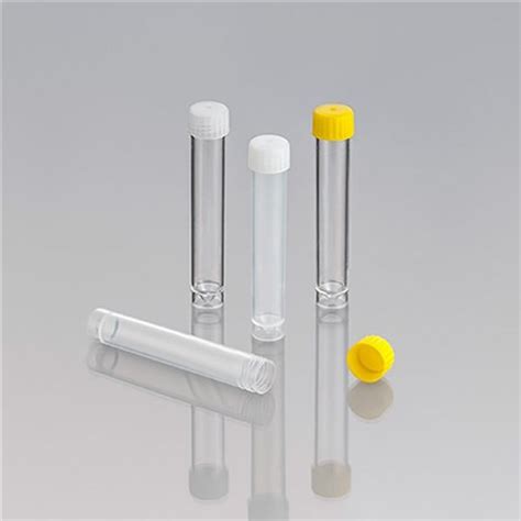 Flat Bottom Tubes Tube Flat Bottom 10ml Screw Cap Ps Unlabelled