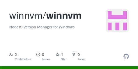 Github Winnvmwinnvm Nodejs Version Manager For Windows