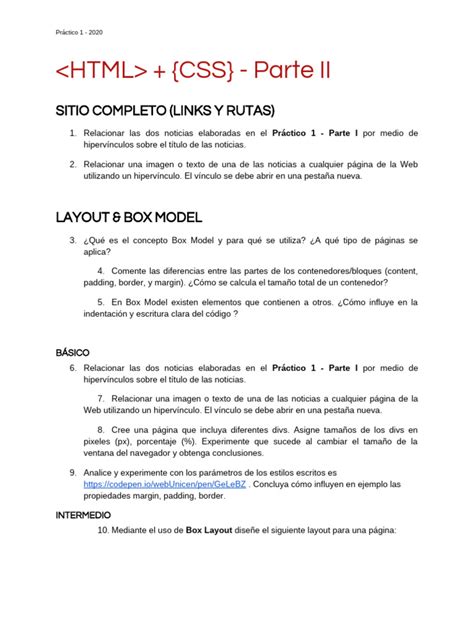 practico 01 html y css parte ii pdf hipervínculo html