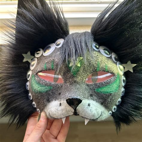 Black Cat Therian Mask Etsy