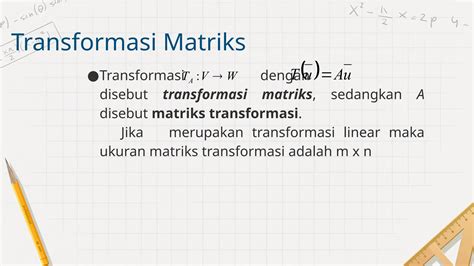 Transformasi Linier Aljabar Linear Matriks Pptx