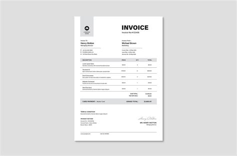Best InDesign Invoice Templates BrandPacks
