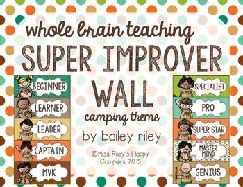 Super Improver Wall — Camping Theme {whole Brain Teaching} By Bailey Riley