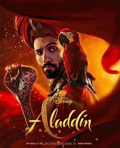 Aladdin 2019 Posters Spotlight Main Characters Non Blue Genie
