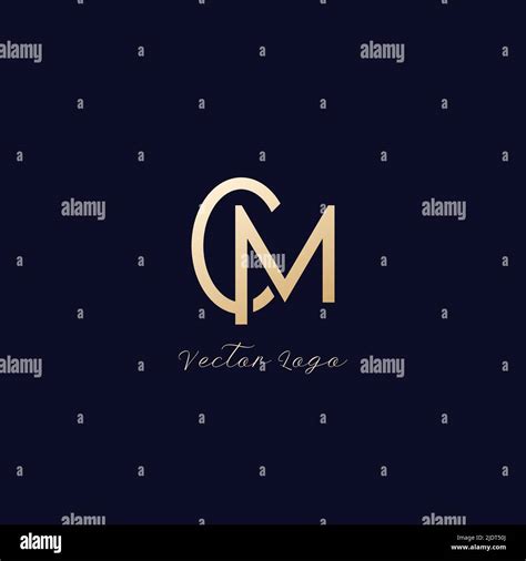 Cm Letters Logo Design Vector Stock Vector Image And Art Alamy