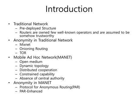 Ppt Anonymous Routing For Mobile Wireless Ad Hoc Networks Powerpoint
