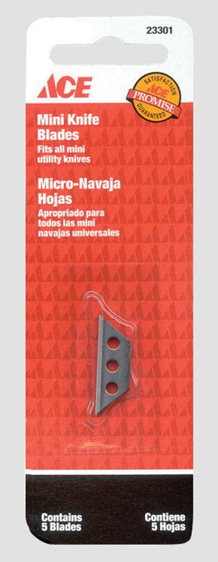 Ace Mini Utility Knife Replacement Blade 5 Pk Shell Lumber And Hardware