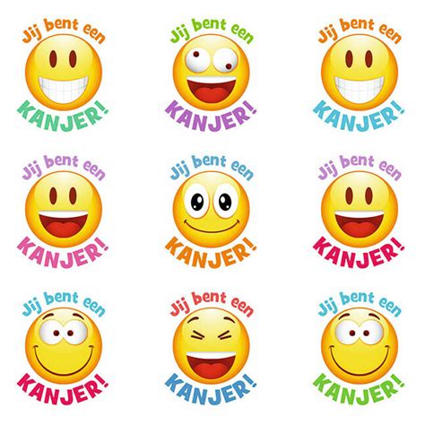 Beloningsstickers Smileys Met De Tekst Kanjer Bekius Schoolmaterialen